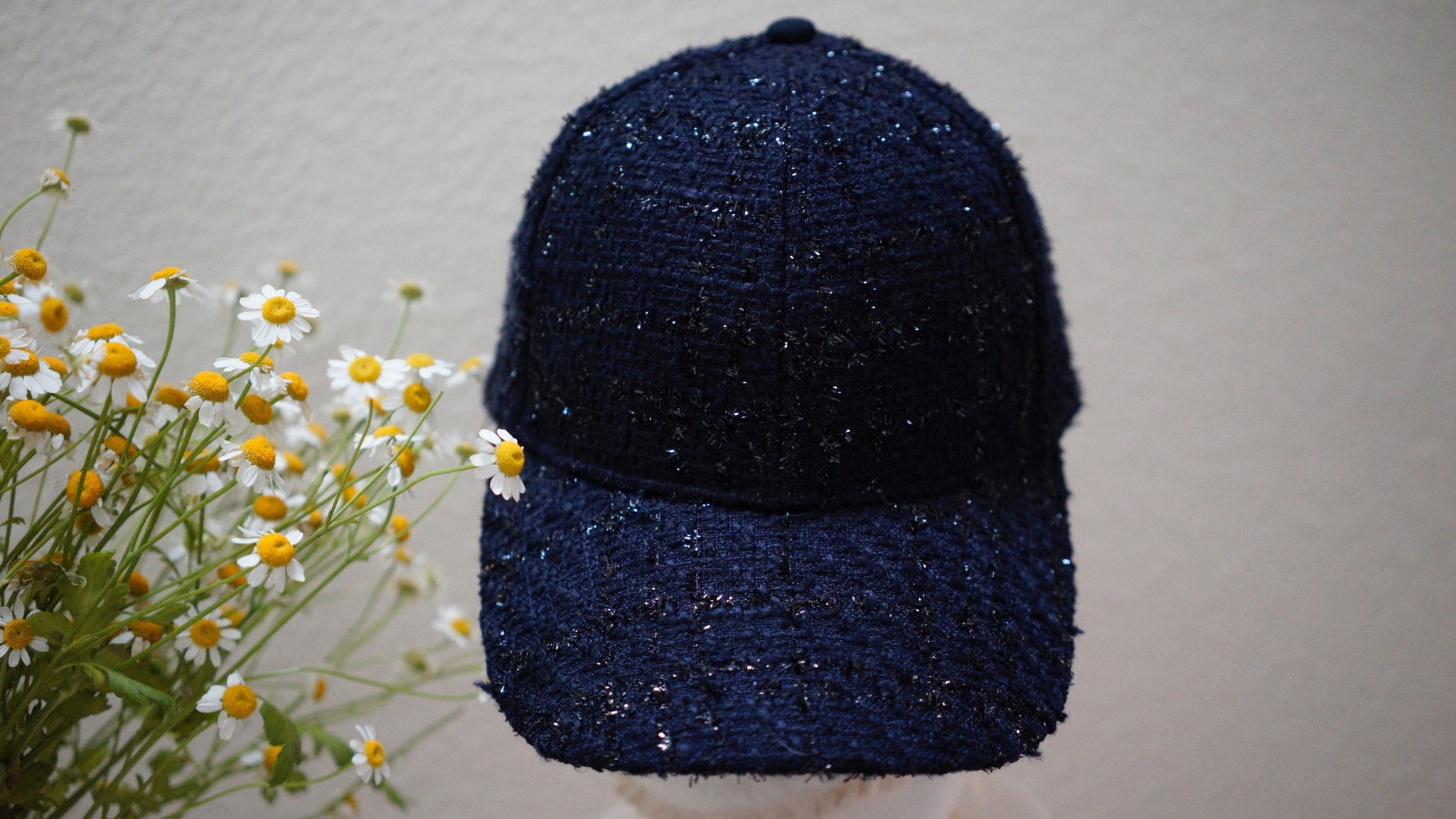 Navy Blue Woven Casual Baseball Cap – JuneAtelier